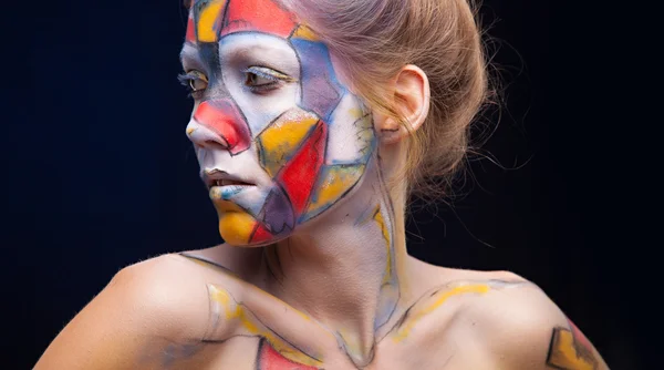 Cara pintada de perfil Stock Photos, Royalty Free Cara pintada de ...