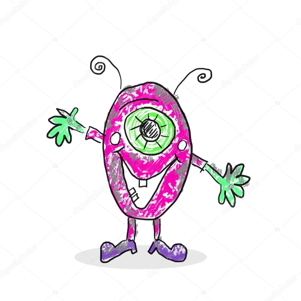 Cartoon one eyed monster Stock Illustration by ©sandr2002 #85701748