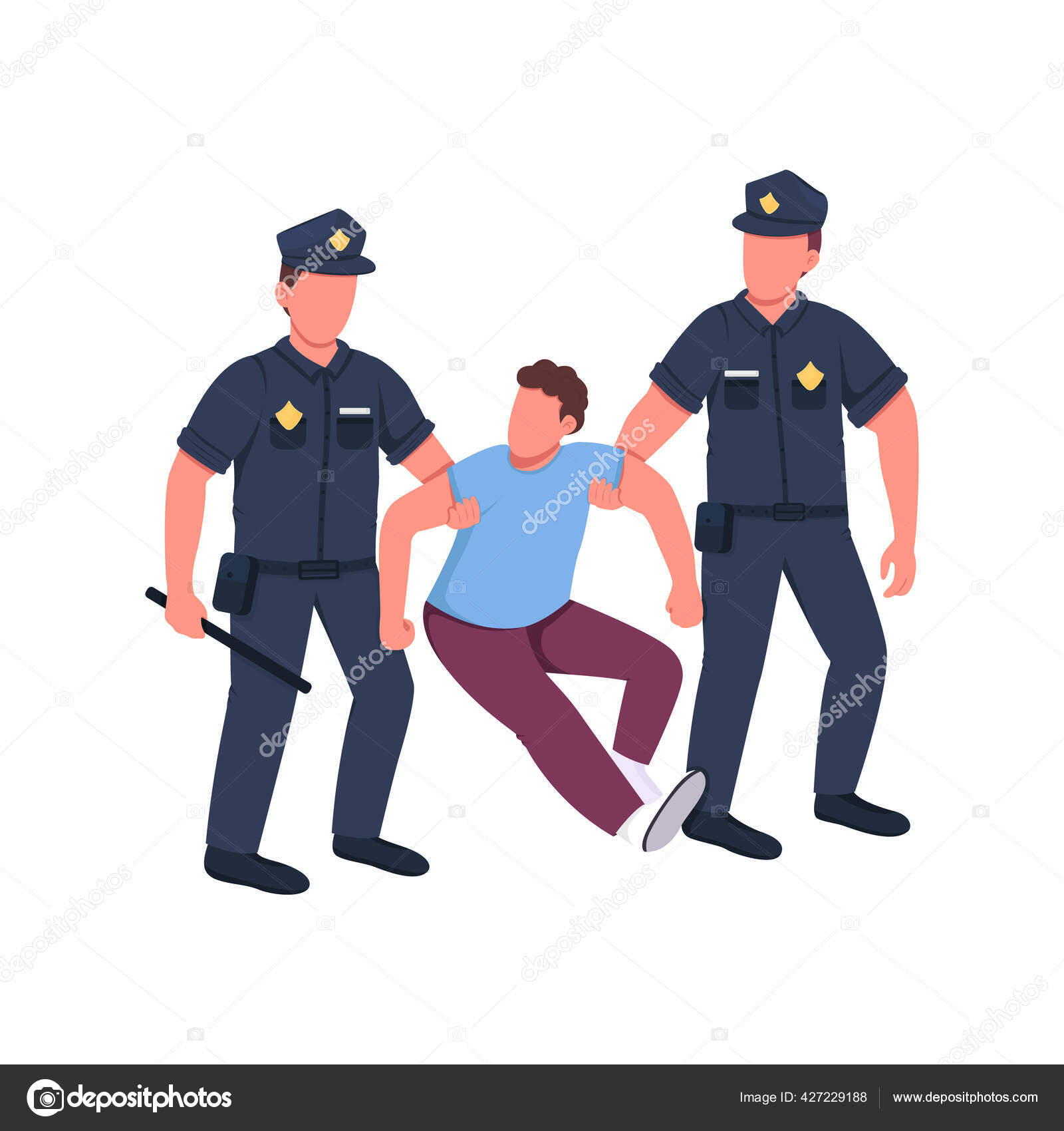 Politimann Arresterer Folk