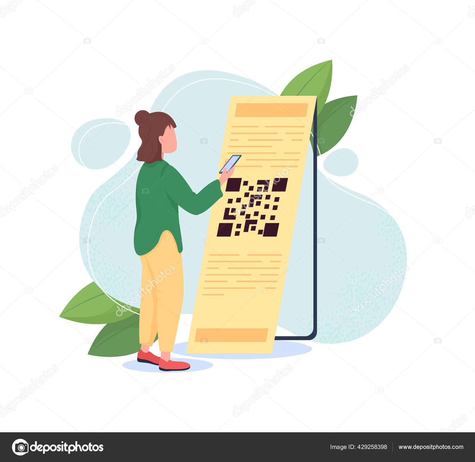 Code Scanning Flat Concept Vector Illustration Scanner Online Reader ...