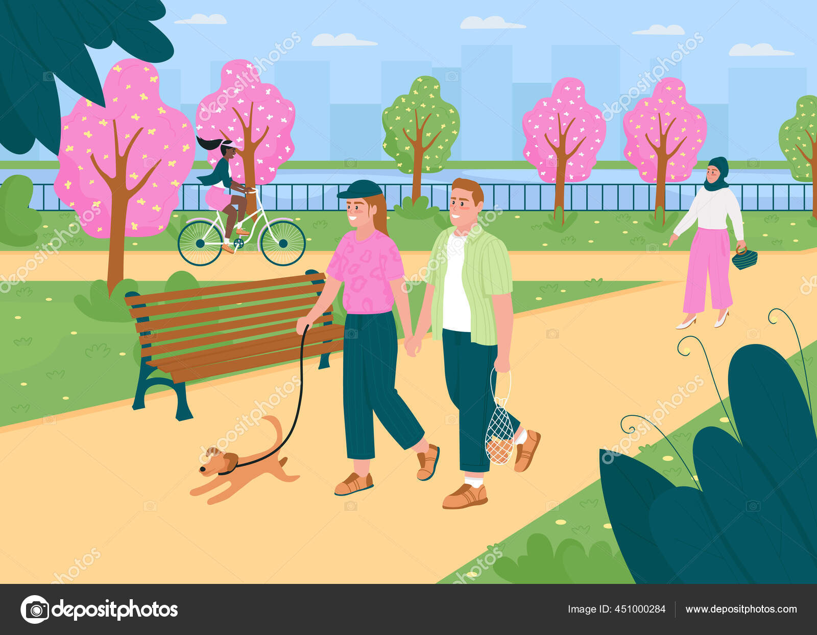 Cartoon People Walking