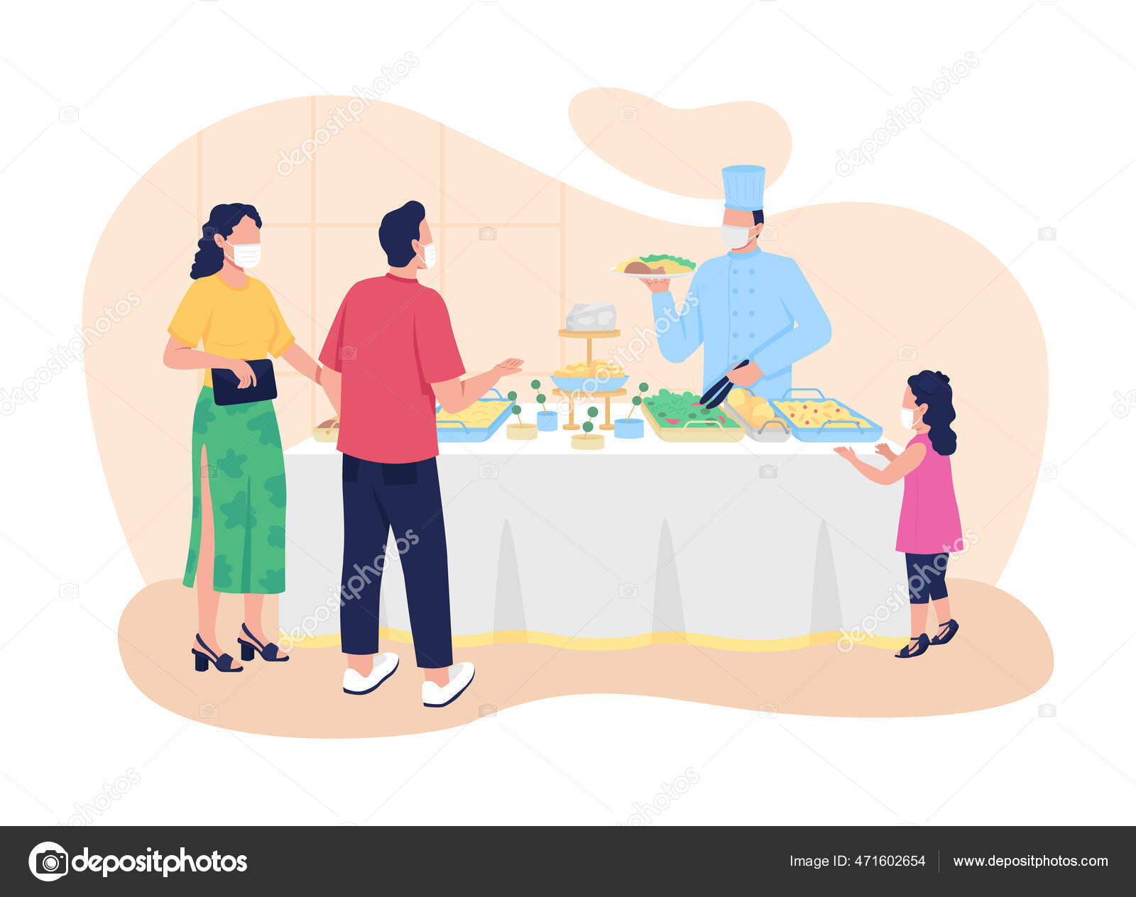 Cartoon Restaurant Stand A Cartoon Of A Food Stand With A Sign That