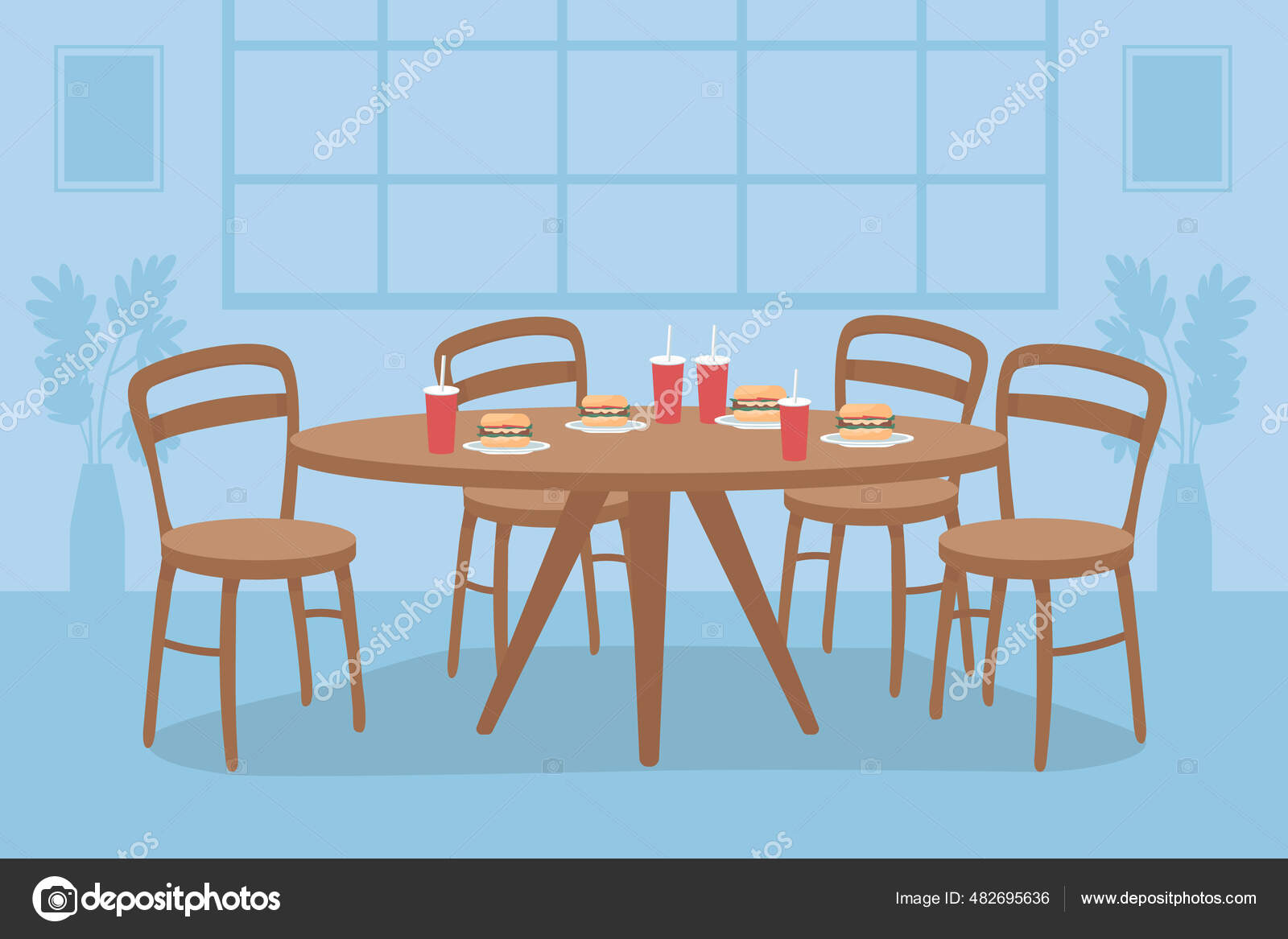 Cartoon Dining Room Table