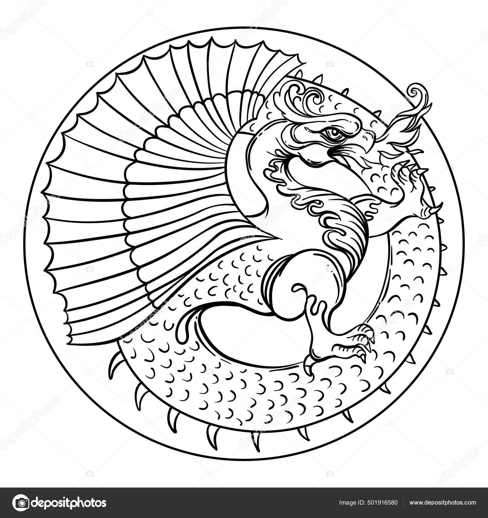 Oud Symbool Voor Het Leven Slang Die Zijn Eigen Verhaal Eet,