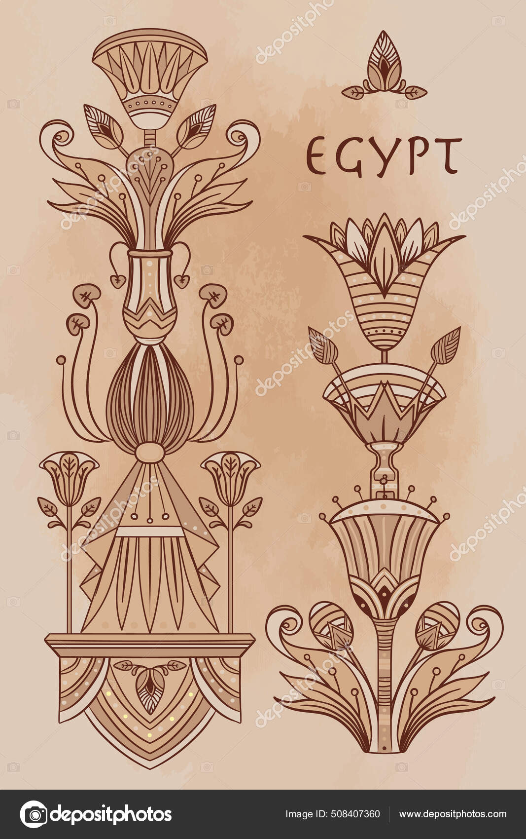 Egyptian Lotus Flower Designs