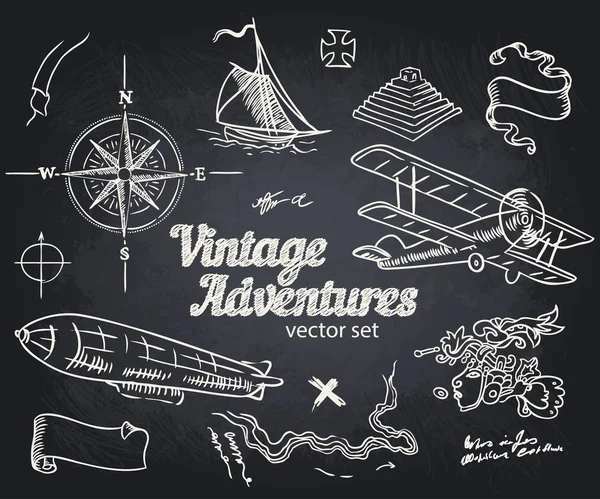 Vintage Adventures: seamless pattern. — Stock Vector © vgorbash #80045456