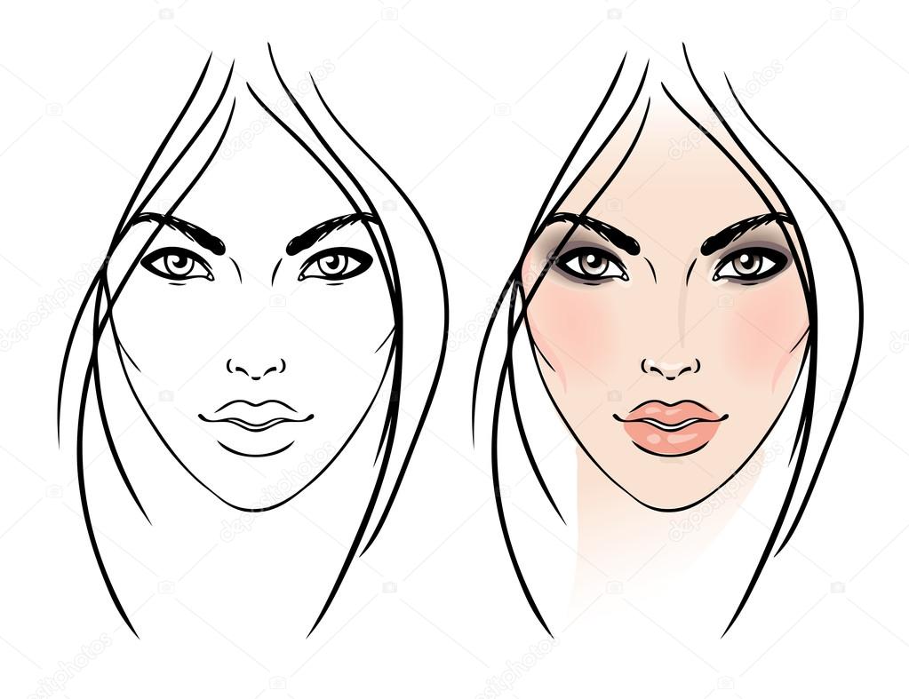 Blank Makeup Drawing Face
