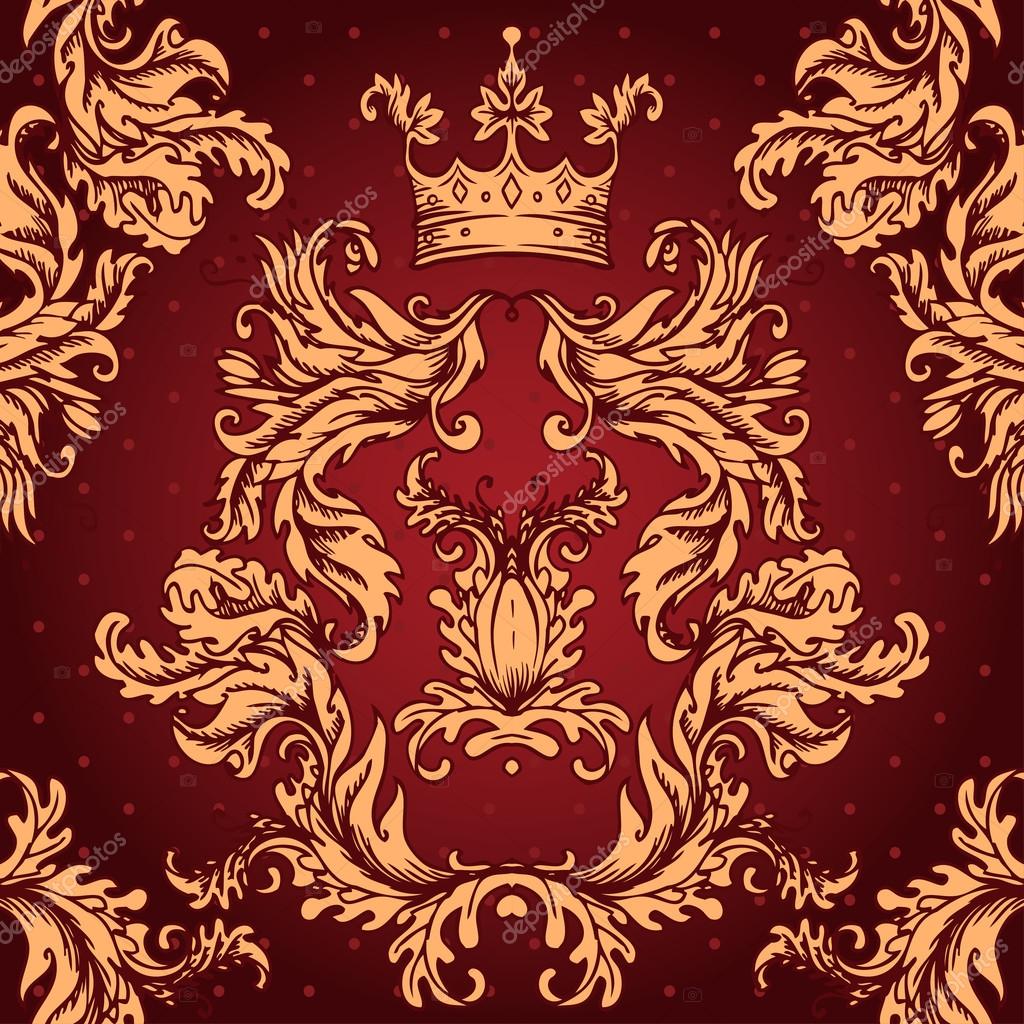 Seamless vintage baroque pattern — Stock Vector © vgorbash #80046464