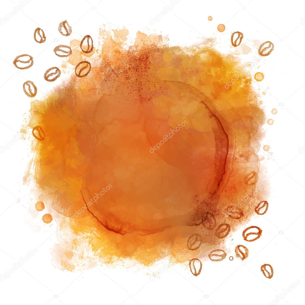 Watercolor coffee background Stock Vector Image by ©vgorbash #80390728