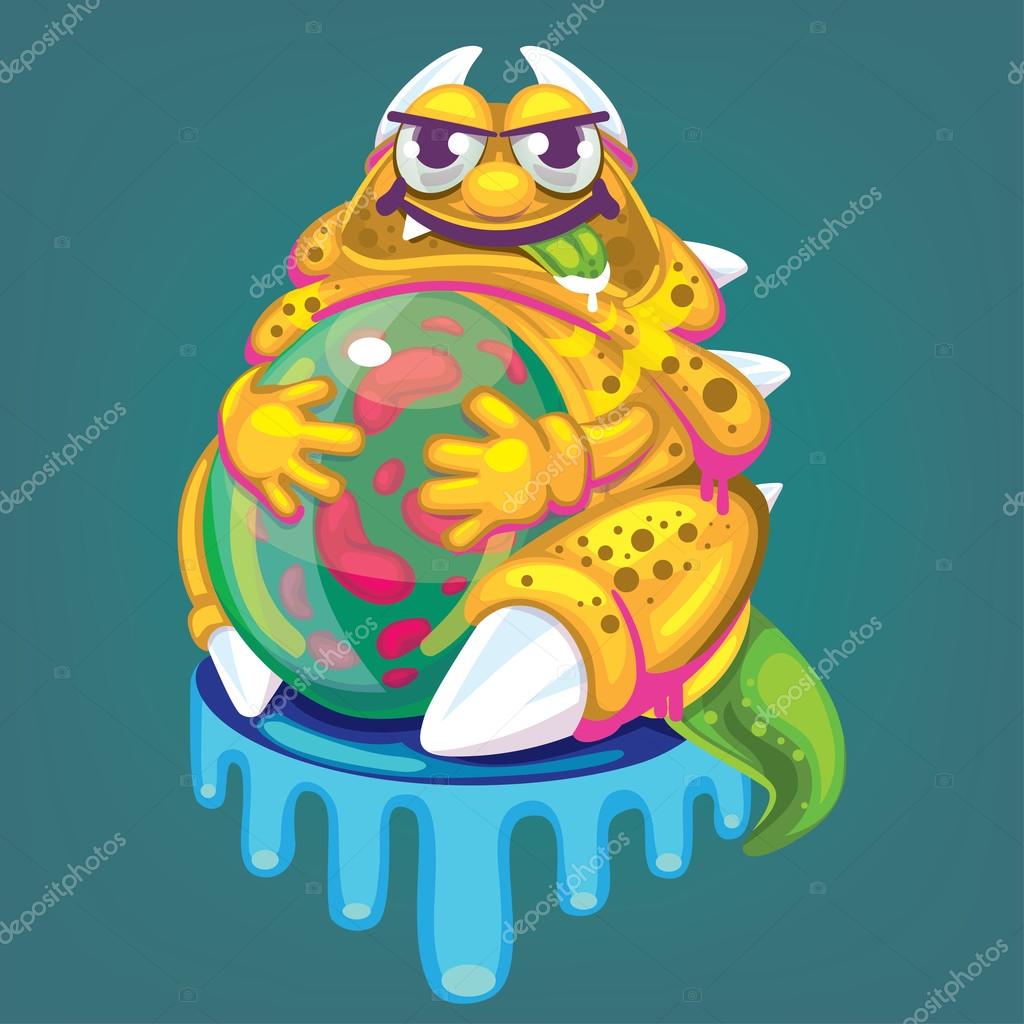 Cartoon fat virus Stock Vector Image by ©love_is_love #113864362