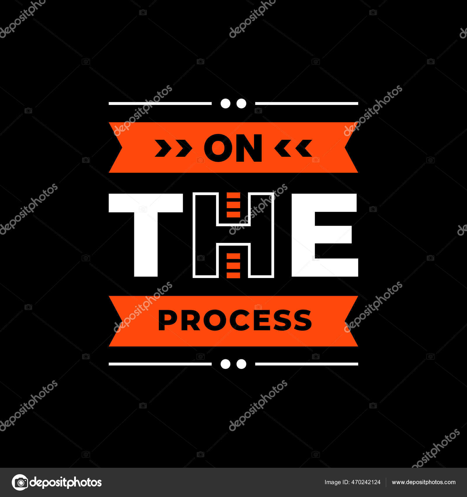 Process Quote Poster Design Black Background Stock Vector by ©yazriltri ...