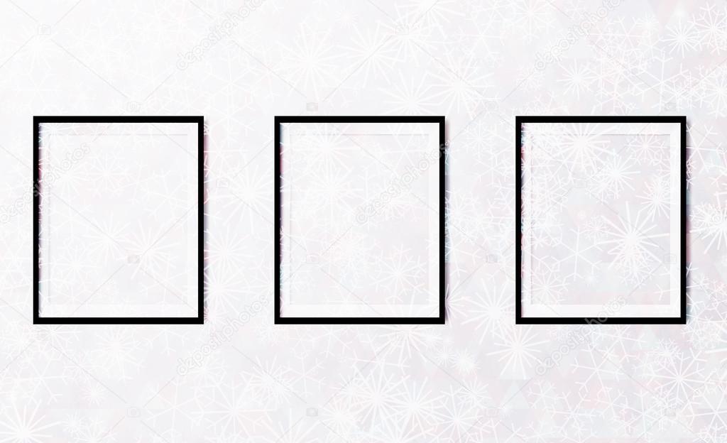 Blank frames on wall — Stock Photo © HorenkO #74429185