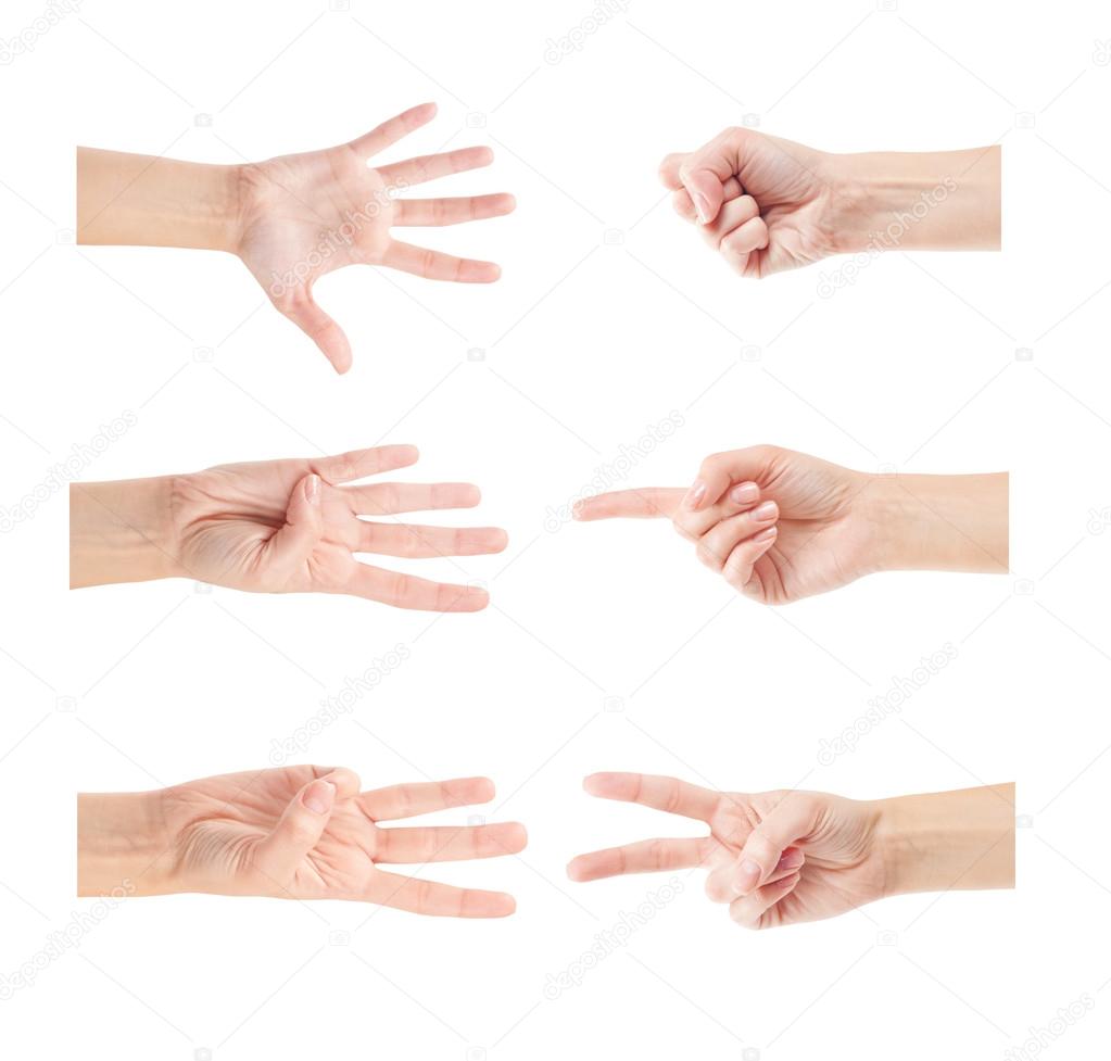 Counting human hands (0 to 5) — Stock Photo © HorenkO #74448841