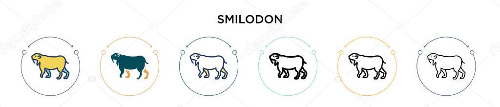 Smilodon icon Vector Art Stock Images | Depositphotos