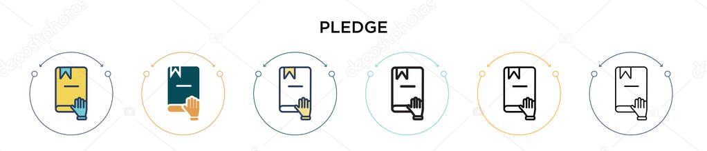 Hand pledge icon Vector Art Stock Images | Depositphotos