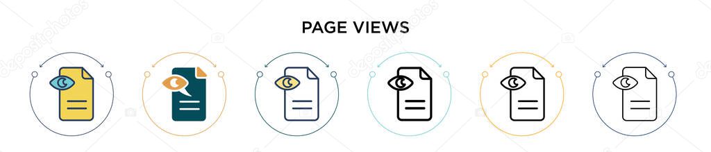 Page views icon Vector Art Stock Images | Depositphotos