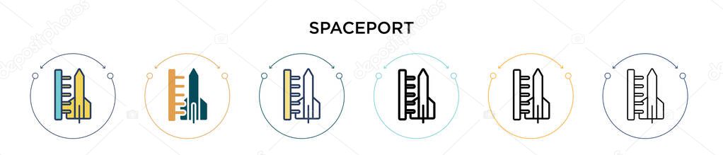 Spaceport icon Vector Art Stock Images | Depositphotos
