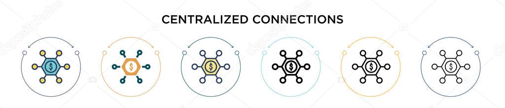 Centralized connections Vector Art Stock Images | Depositphotos
