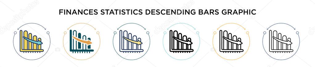 19 Finances statistics descending bars graphic Vector Images, Finances ...