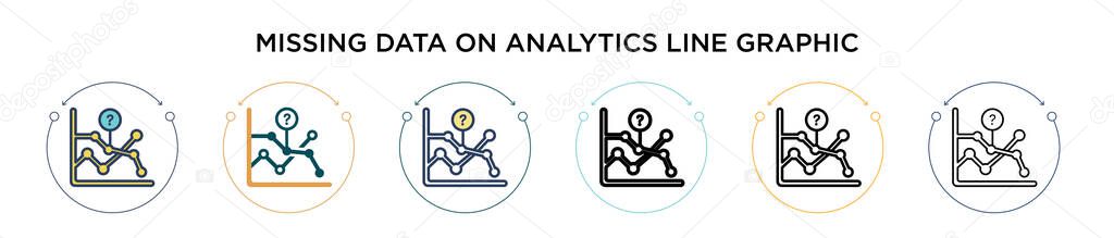 25 Missing data on analytics line graphic Vector Images, Missing data on analytics line graphic ...