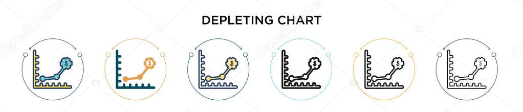 Depleting chart Vector Art Stock Images | Depositphotos