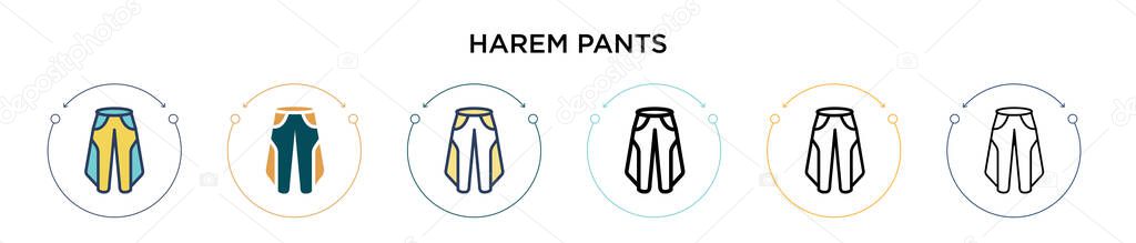 Pantalon de harem Vector Art Stock Images | Depositphotos