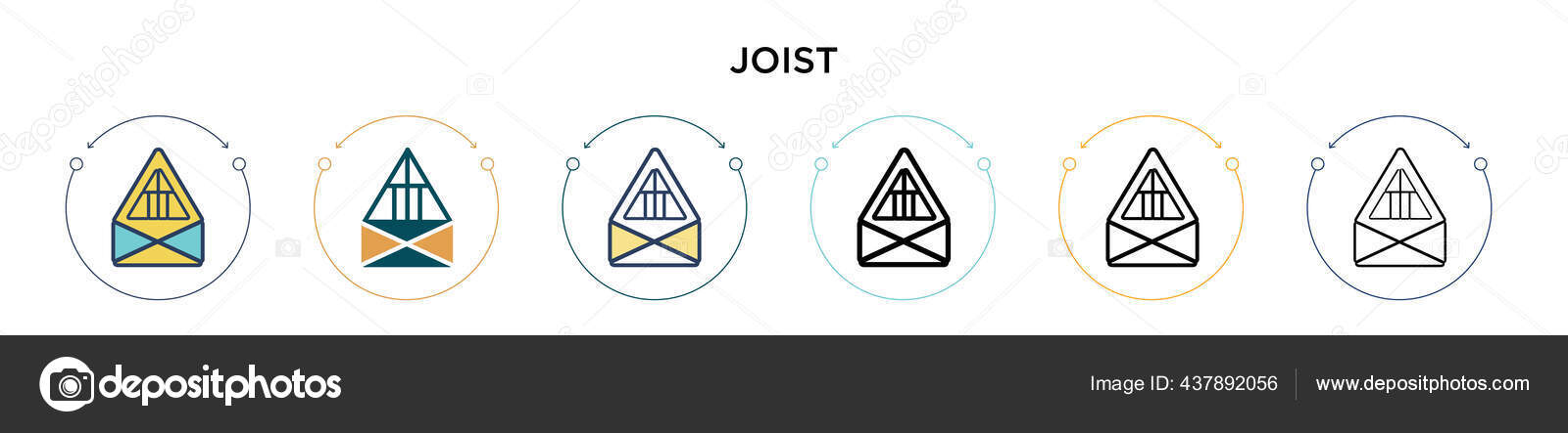 Joist Icon Filled Thin Line Outline Stroke Style Vector Illustration ...