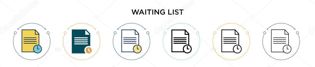 Waiting list icon Vector Art Stock Images | Depositphotos