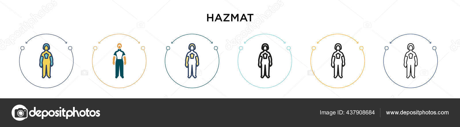 Hazmat Icon Filled Thin Line Outline Stroke Style Vector Illustration ...