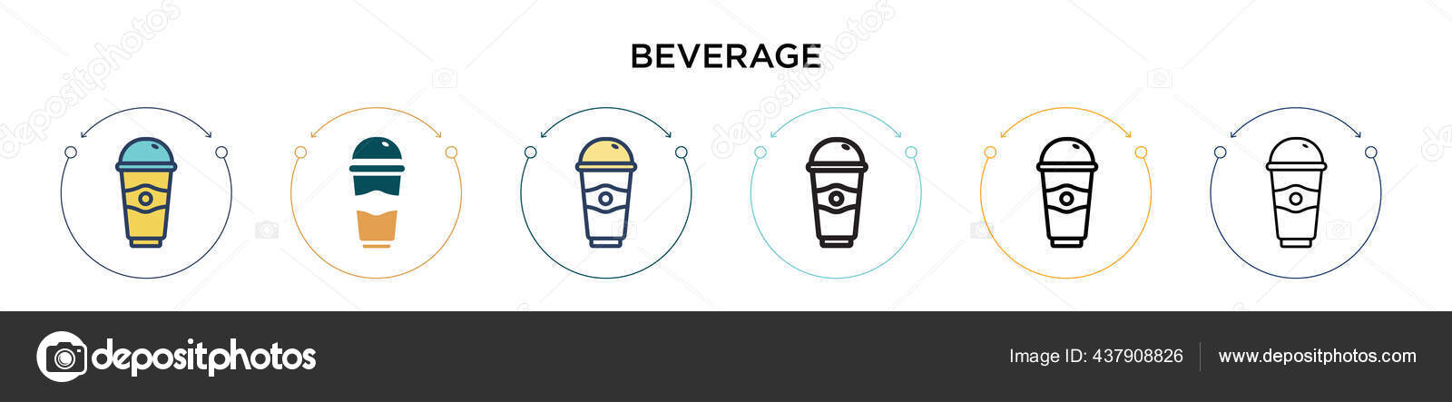 Beverage Icon Filled Thin Line Outline Stroke Style Vector Illustration Stock Vector Image by ...