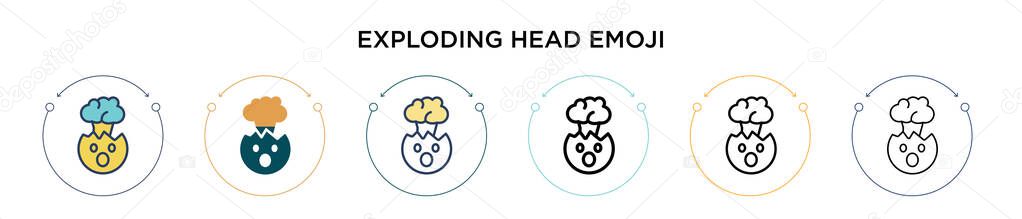 Exploding head emoticon Vector Art Stock Images | Depositphotos