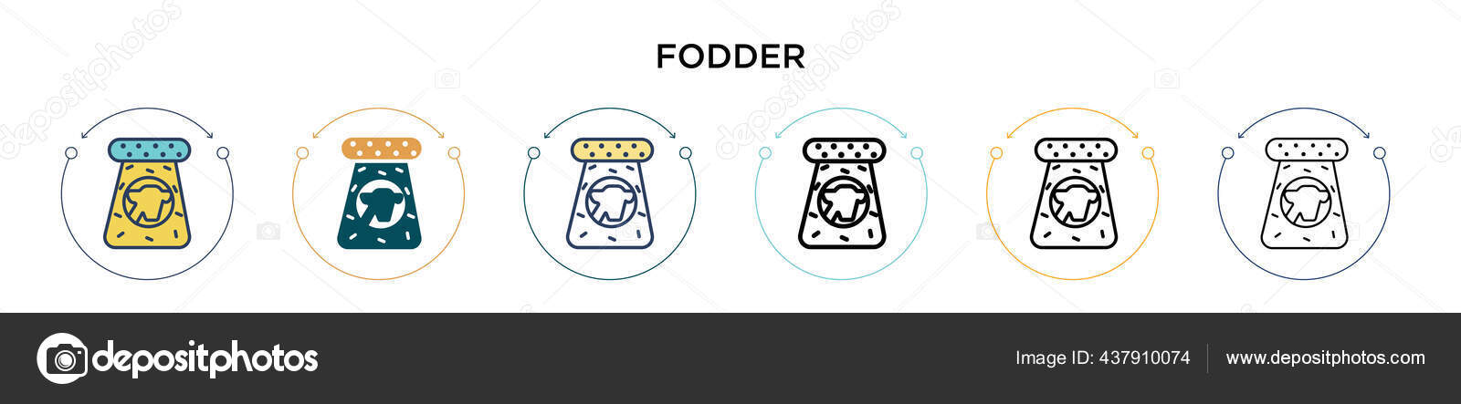Fodder Icon Filled Thin Line Outline Stroke Style Vector Illustration ...
