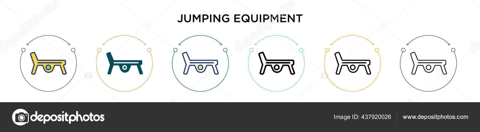Jumping Equipment Icon Filled Thin Line Outline Stroke Style Vector ...