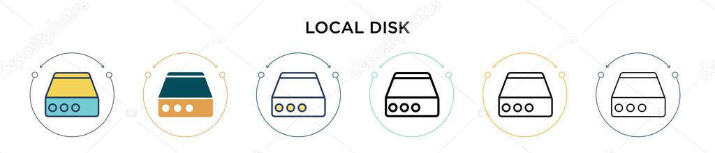 Ícone de disco local Vector Art Stock Images | Depositphotos