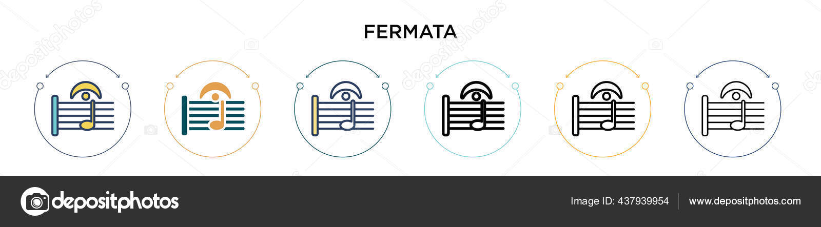 Icono Fermata Línea Llena Delgada Contorno Estilo Trazo Ilustración ...