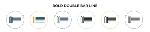 Bold double bar line Vector Art Stock Images | Depositphotos