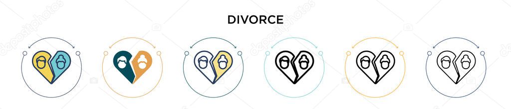 Divorced icon Vector Art Stock Images | Depositphotos