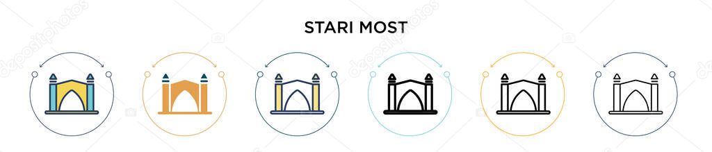 Mostar bridge Vector Art Stock Images | Depositphotos
