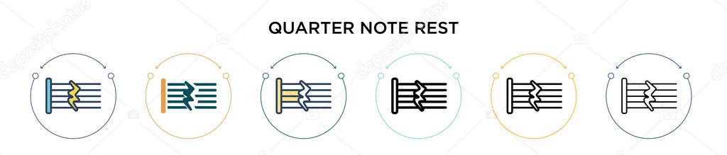 Quarter rest icon Vector Art Stock Images | Depositphotos