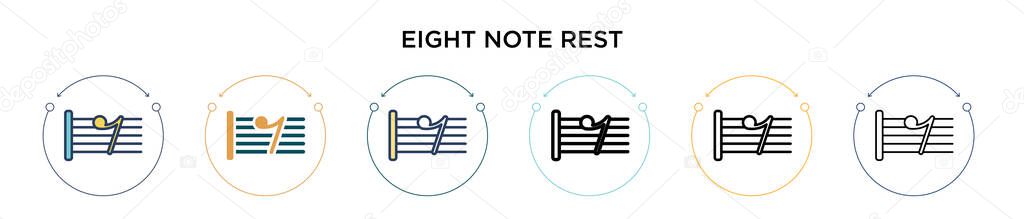 Half symbol rest Vector Art Stock Images | Depositphotos