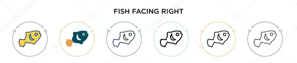 Right icon facing the fish Vector Art Stock Images | Depositphotos
