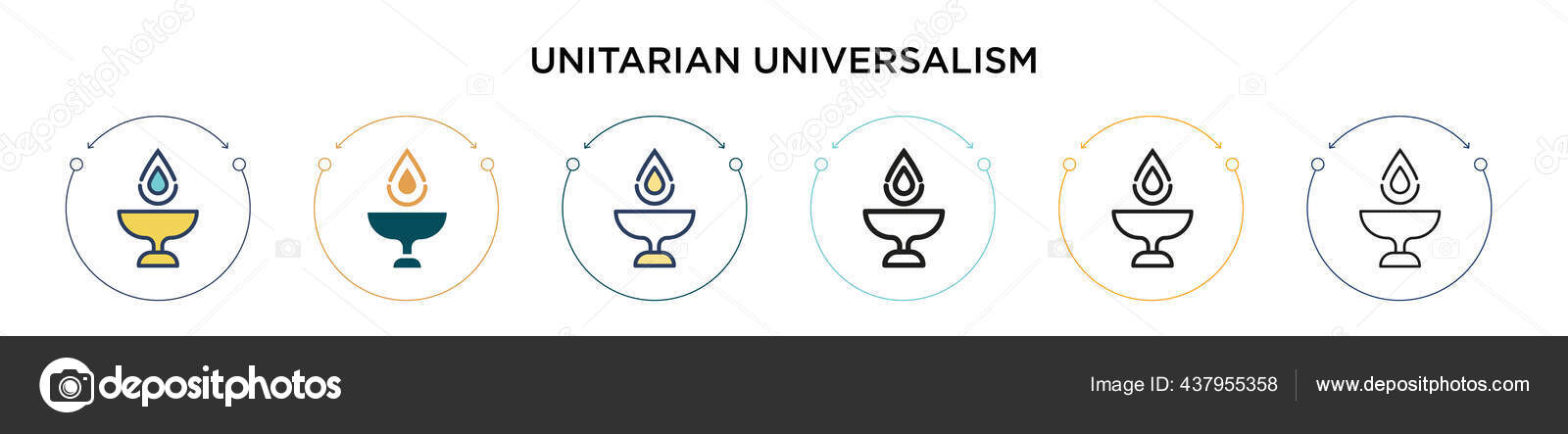 Unitarian Universalism Icon Filled Thin Line Outline Stroke Style ...