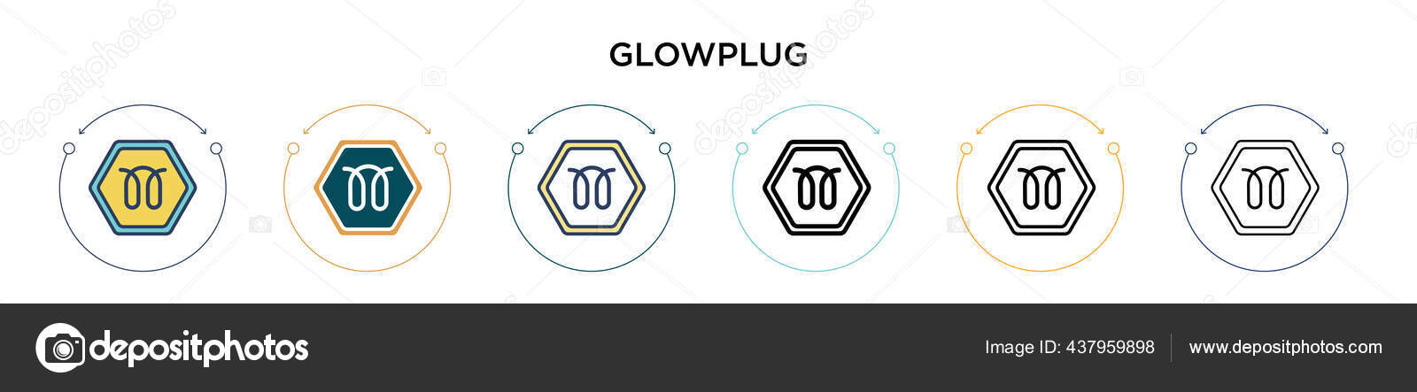 Glowplug Icon Filled Thin Line Outline Stroke Style Vector Illustration Stock Vector Image by ...