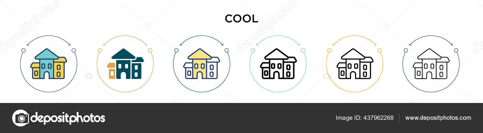 Cool Icon Filled Thin Line Outline Stroke Style Vector Illustration ...