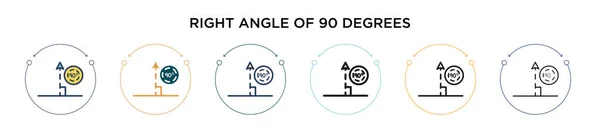 Ângulo reto de ícone de 90 graus Vector Art Stock Images | Depositphotos