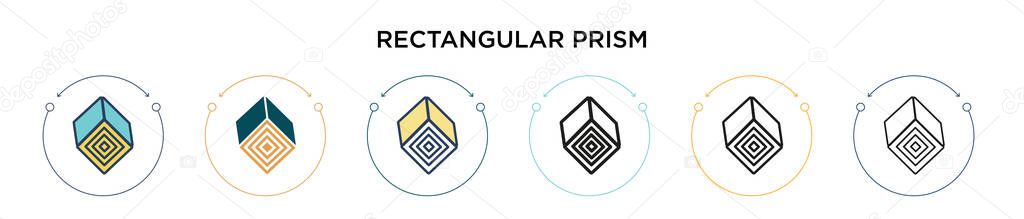 Rectangular prism icon Vector Art Stock Images | Depositphotos