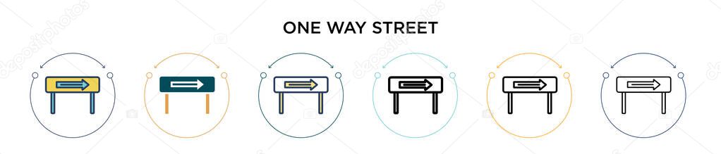 One way street signal Vector Art Stock Images | Depositphotos
