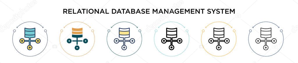 Icono del sistema de gestión de bases de datos relacionales en línea ...