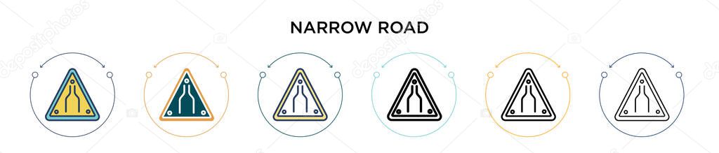 Narrow road icon Vector Art Stock Images | Depositphotos