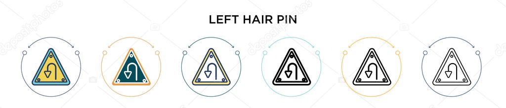 Left hair pin sign Vector Art Stock Images | Depositphotos